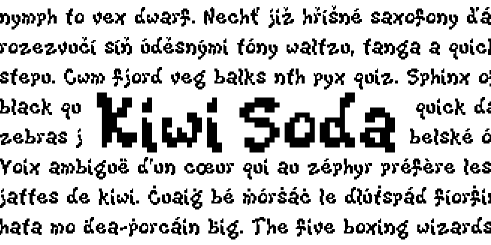 Kiwi Soda - Fruity Funky Pixel Font